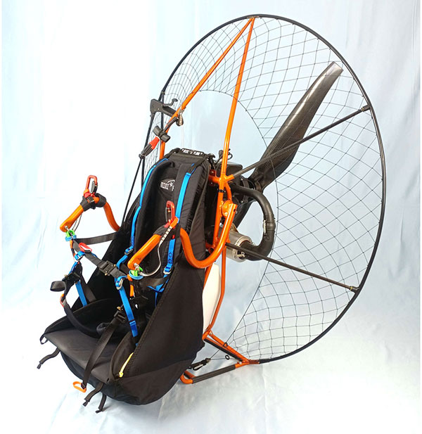 Miniplane LONG RANGE Paramotor featuring a Rigid Cage, 140cm prop and ...